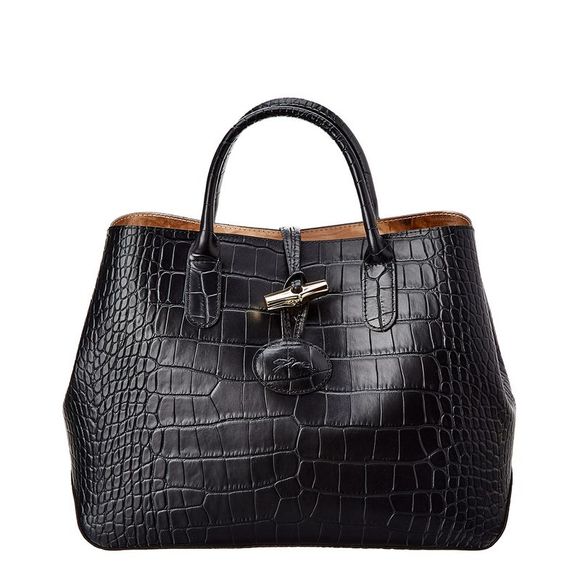 Longchamp | Bags | Longchamp Roseau Small Leather Tote Black | Poshmark